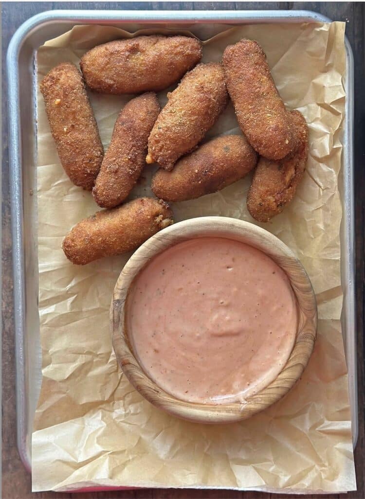 Michelle’s Croquetas de Jamon (Cuban Ham Croquettes) with Mayoketchup ...
