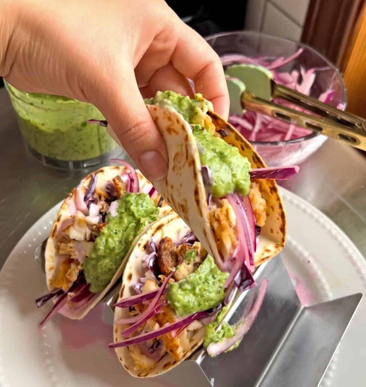 Fish Tacos with Jalapeño Slaw: Spicy, Delicioso & AirFryer Healthy ...