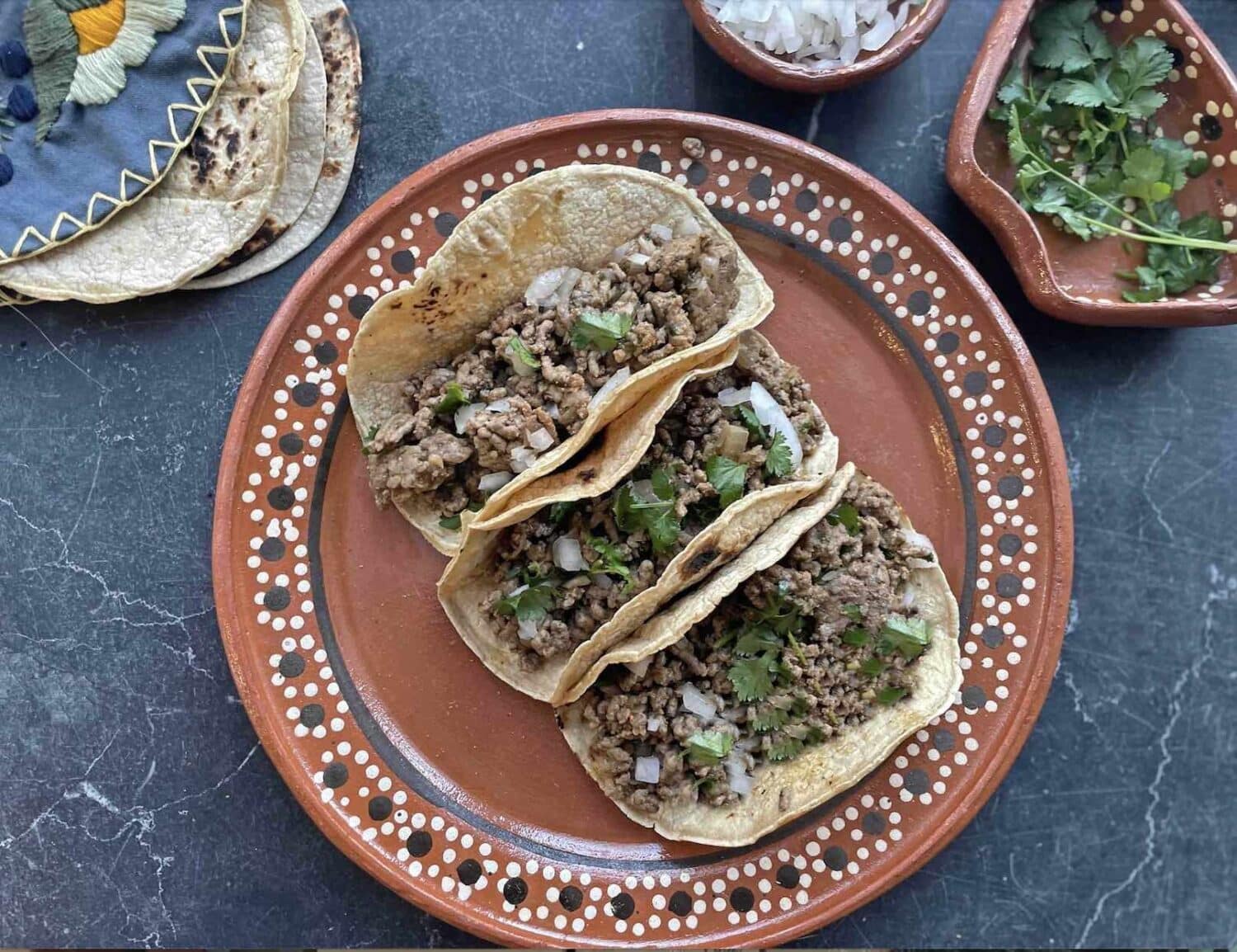 Ground Beef Tacos with Onion & Cilantro for Easy Weeknight Abuela ...